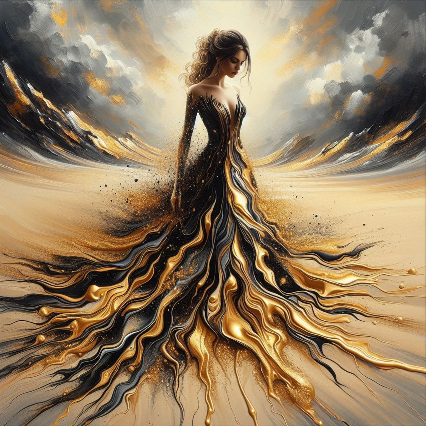 Desert Mirage: Birth Of A Goddess, Digital Arts by Abstract Bliss | Artmajeur