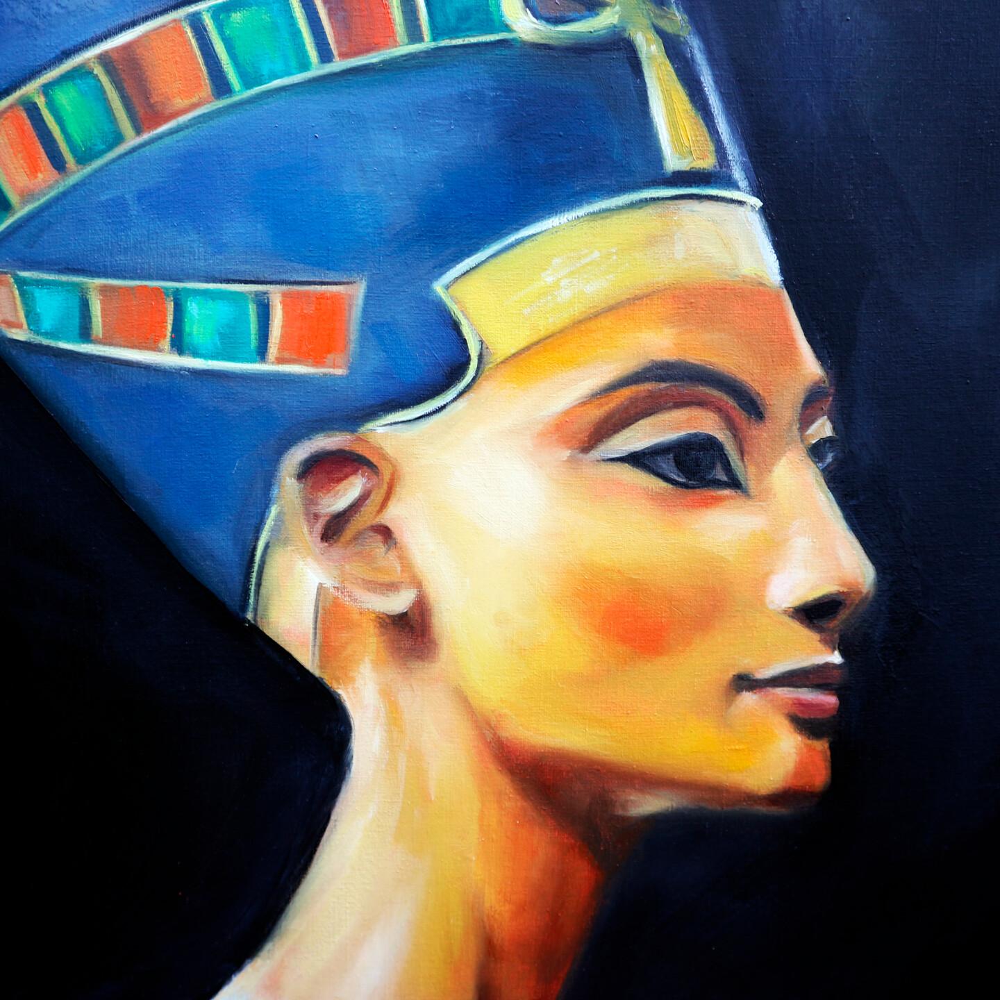 Nefertiti Ancient Egypt, Painting by Lubchik | Artmajeur
