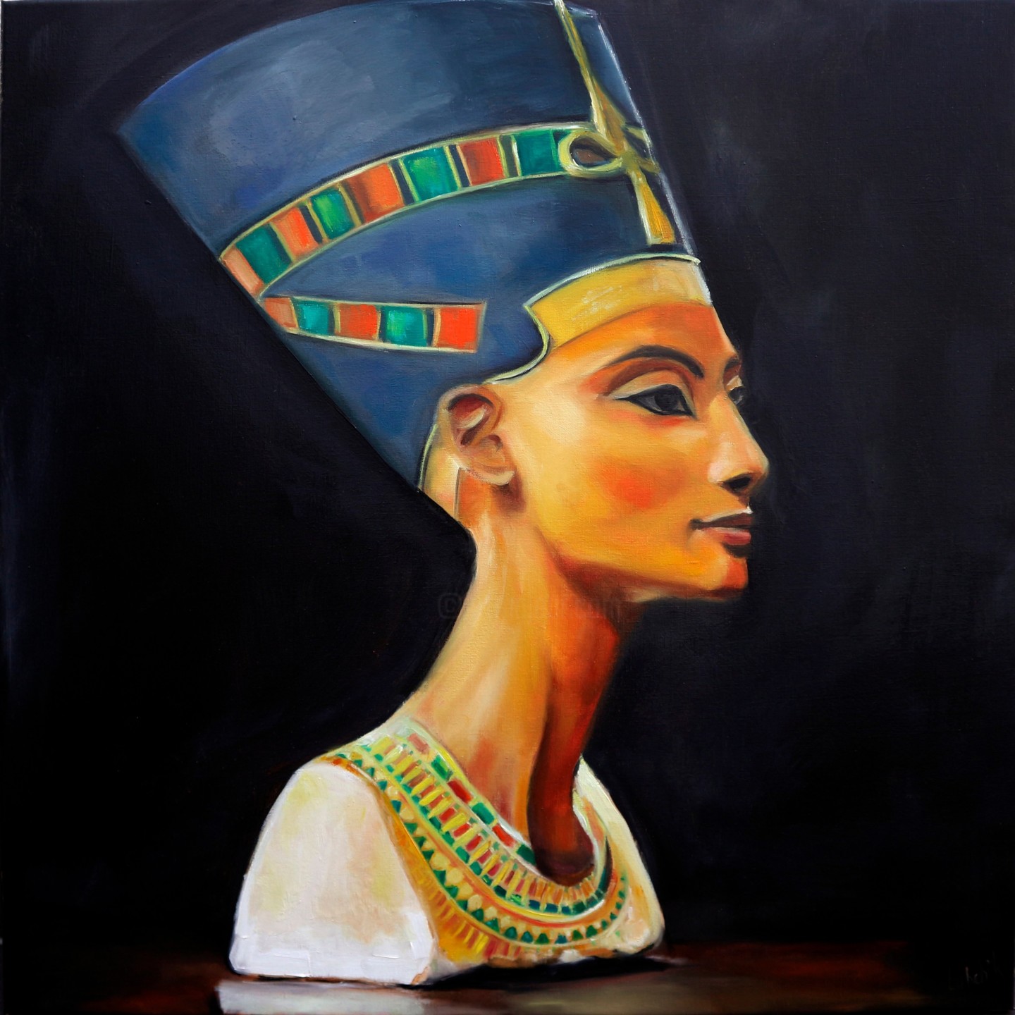 Nefertiti Ancient Egypt, Painting by Lubchik | Artmajeur