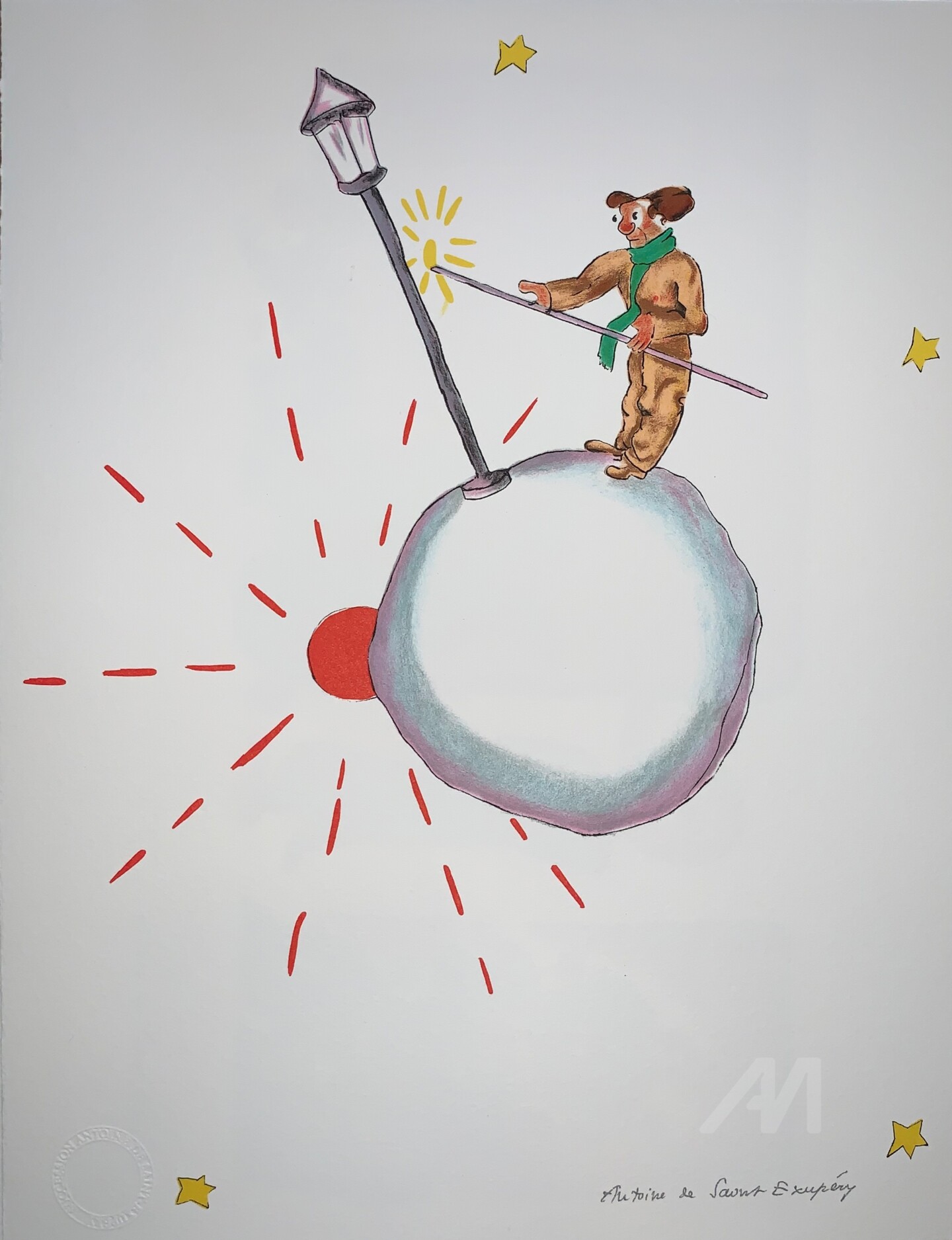 L'allumeur Des Réverbères, Gravures & estampes par Antoine De Saint-Exupéry | Artmajeur