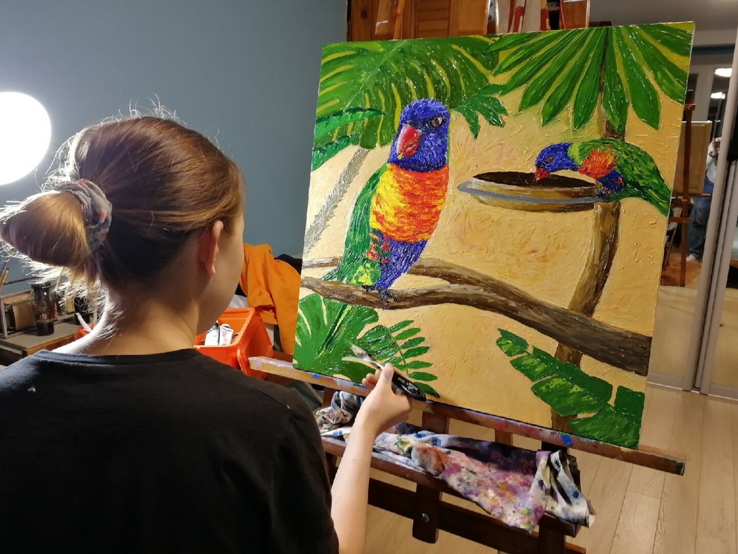 Australian Parrots Rainbow Lorikeet Jung, Painting by Arina Yastrebova ...