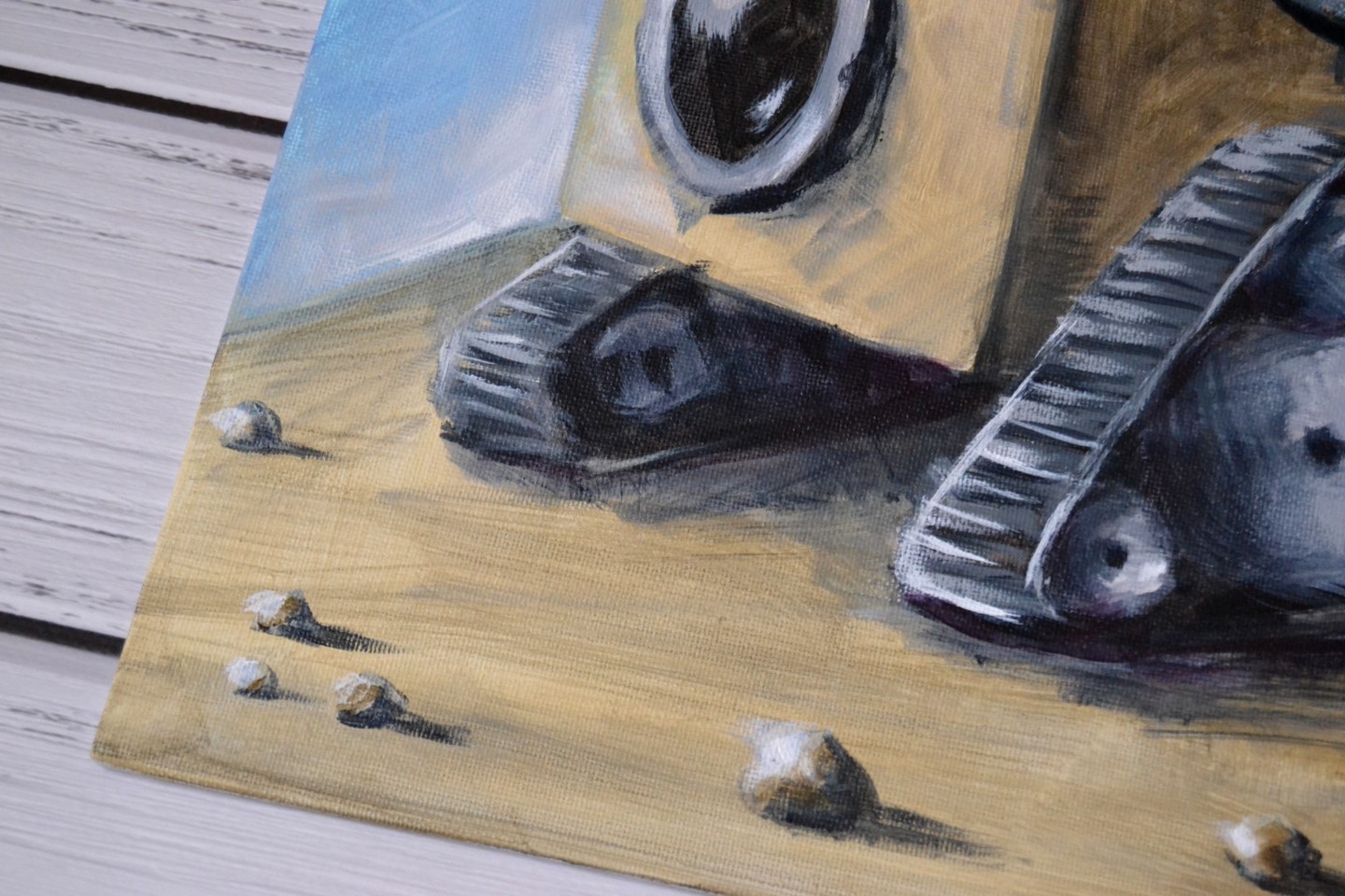 Rocketbot. Retro Robot Painting, Pintura por Ruslan Axenov | Artmajeur