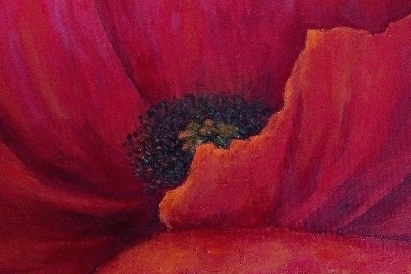 Red Poppy. Inspired By Georgia O'keeffe, Painting by Galina Vasiljeva ...