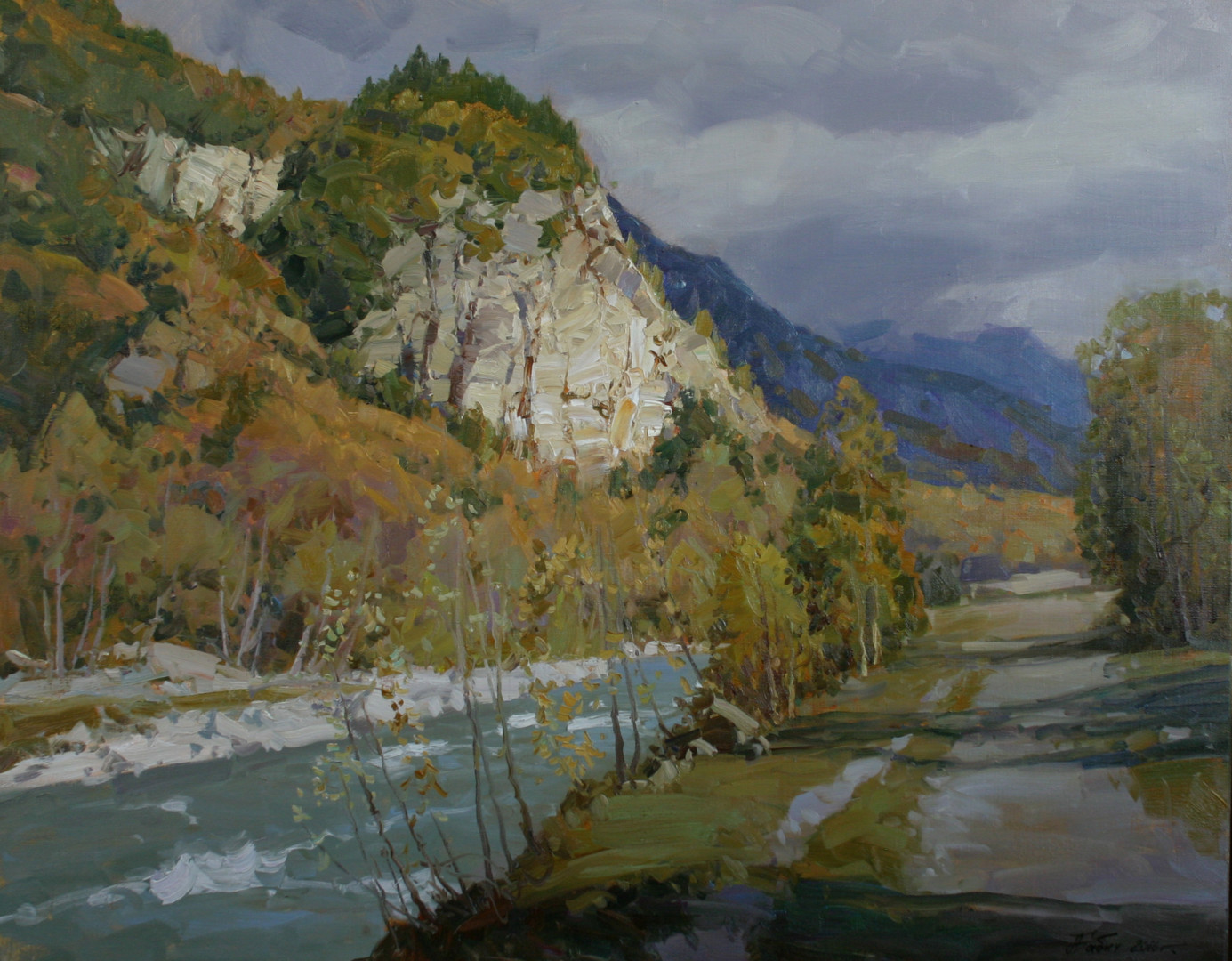 Autumn mood Painting by Alexander Babich | Artmajeur