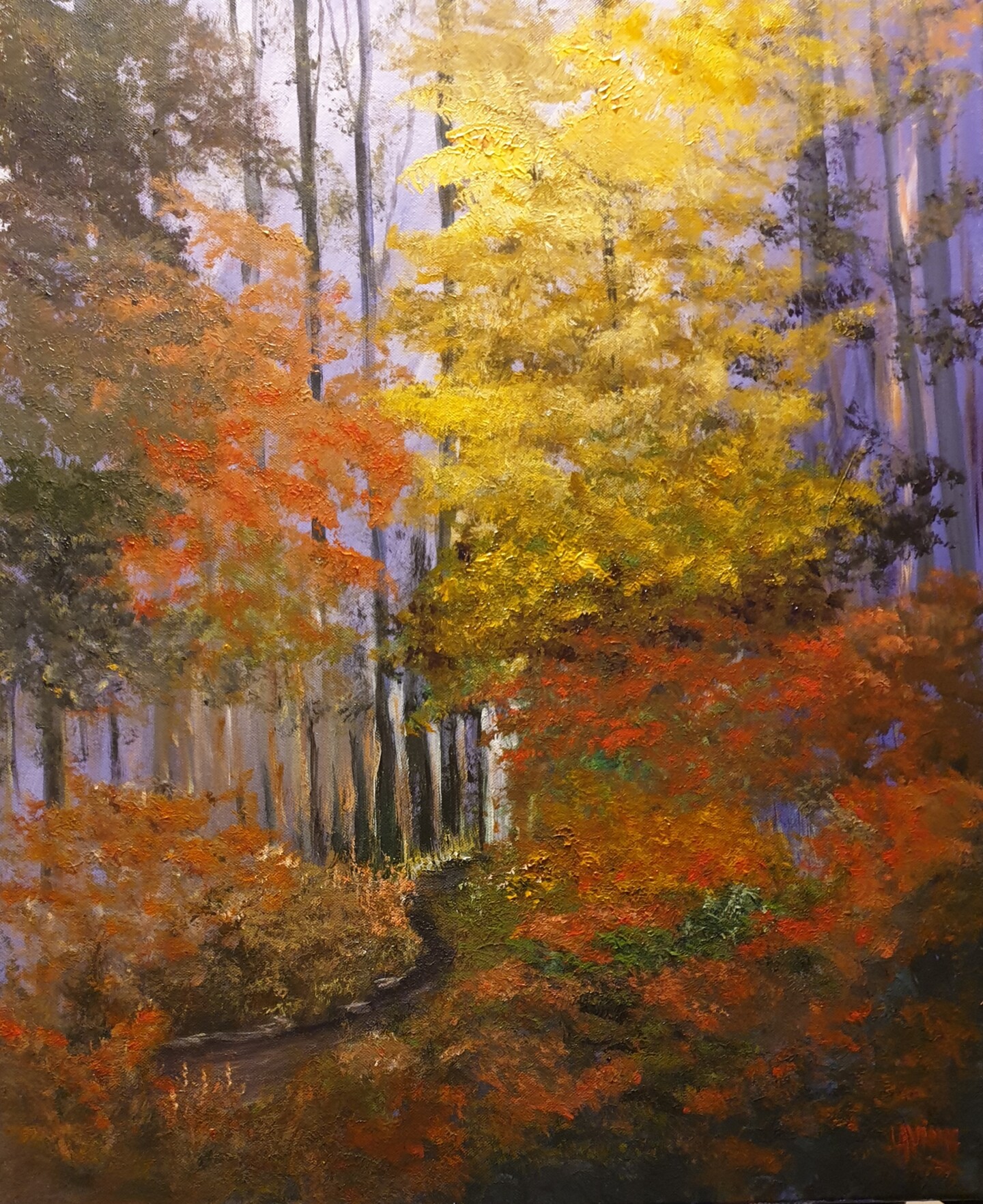 Les Grands Arbres, Painting by Christine Lavialle | Artmajeur