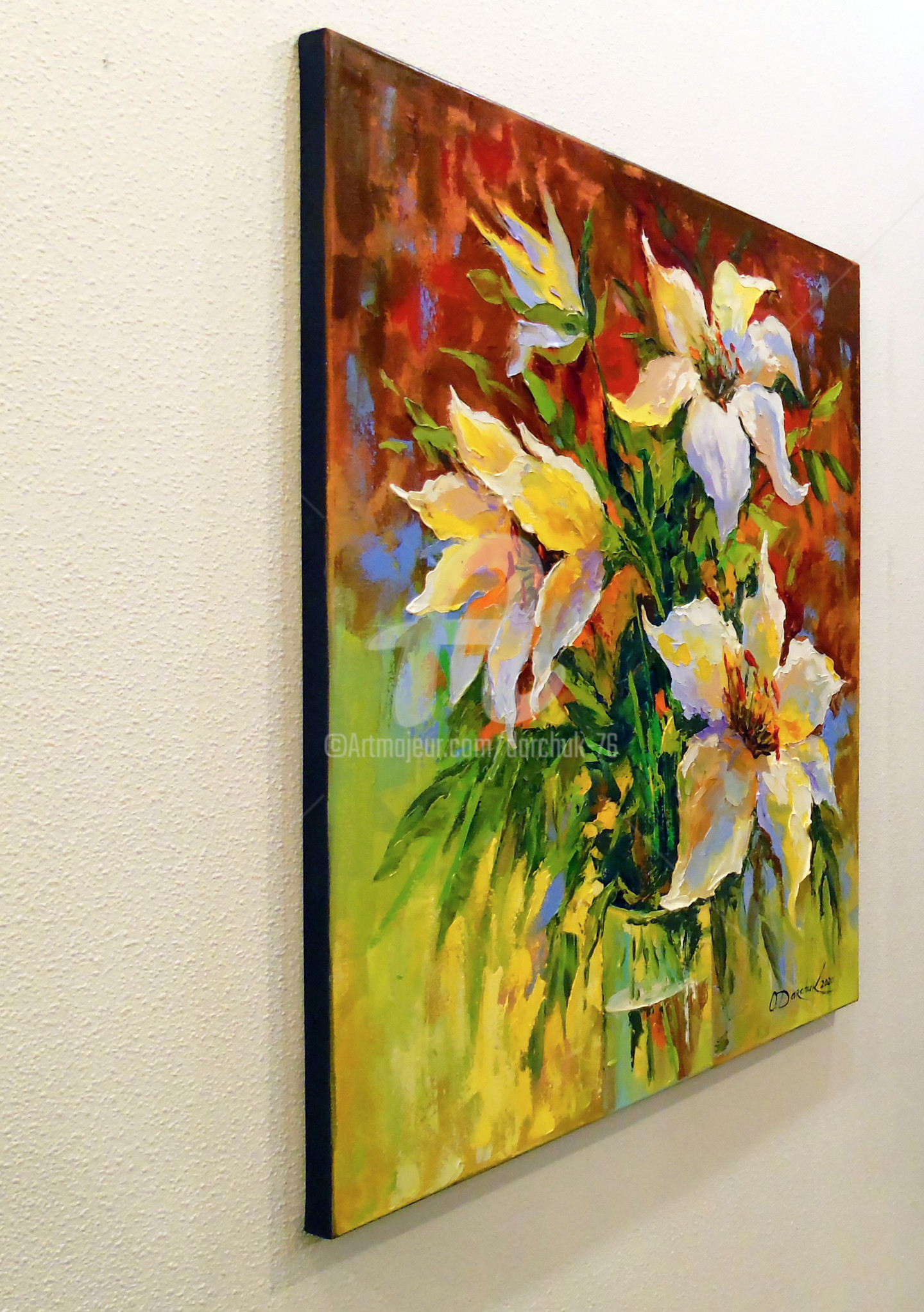 Bouquet Of Lilies, Painting by Olha | Artmajeur