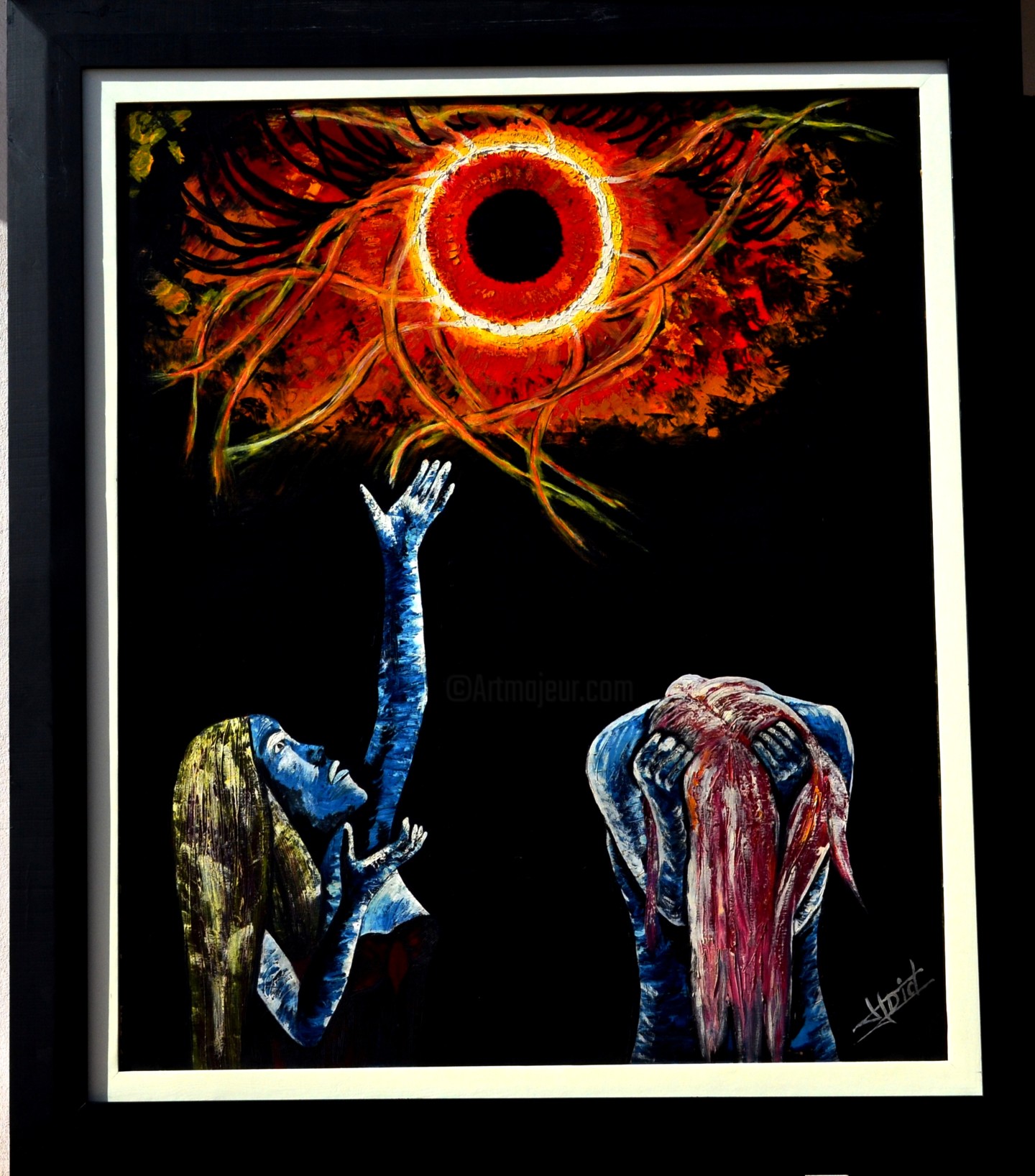 8-Crainte-Et-Espoir-Huile-Couteaux-1-40-, Schilderij door Did | Artmajeur