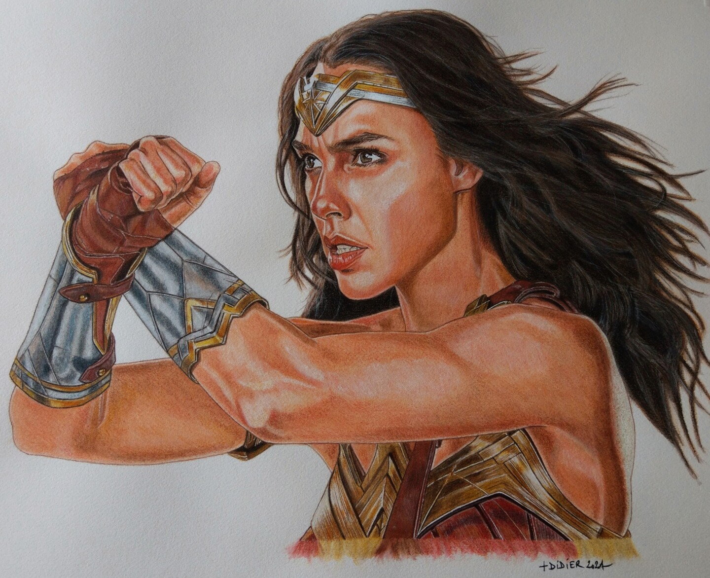 Wonder Woman - Gal Gadot-, Peinture par Didier Plouviez | Artmajeur