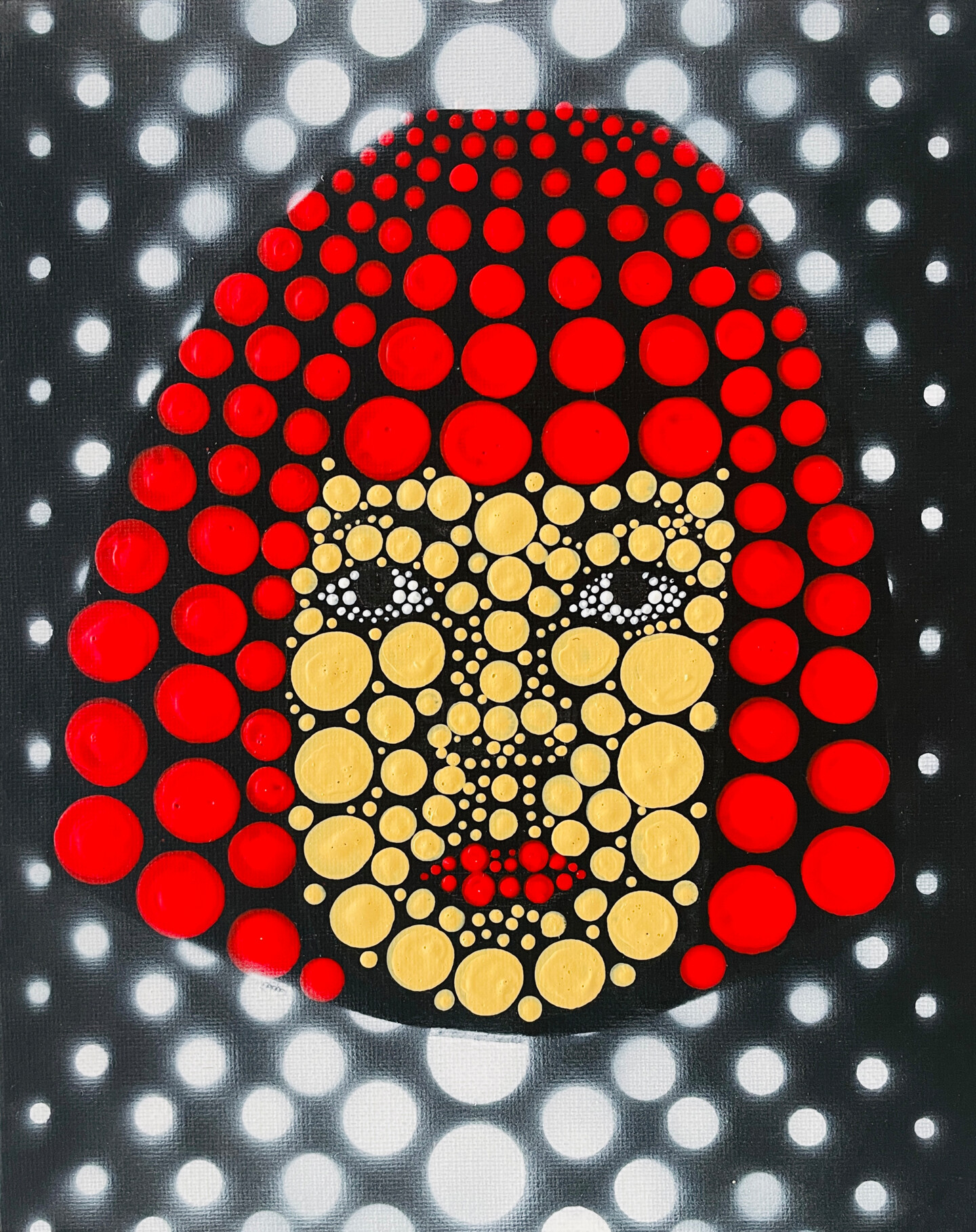Kusama Portrait, Yayoi Kusama Pop Art, Peinture par Leah Larisa ...