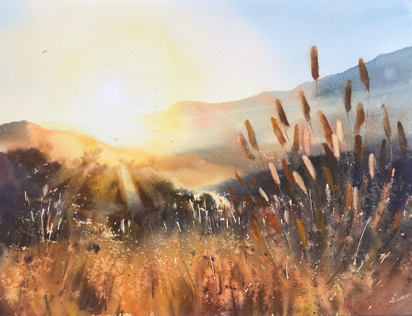 Sun In The Mountains, Painting by Eugenia Gorbacheva | Artmajeur