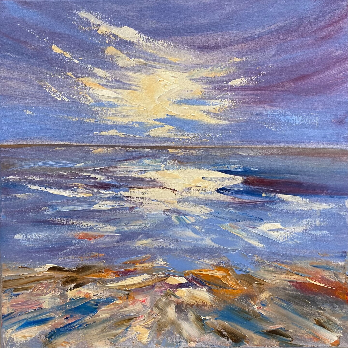 Seascape — Contemporary Seascape With Op, Painting by Ildar ...