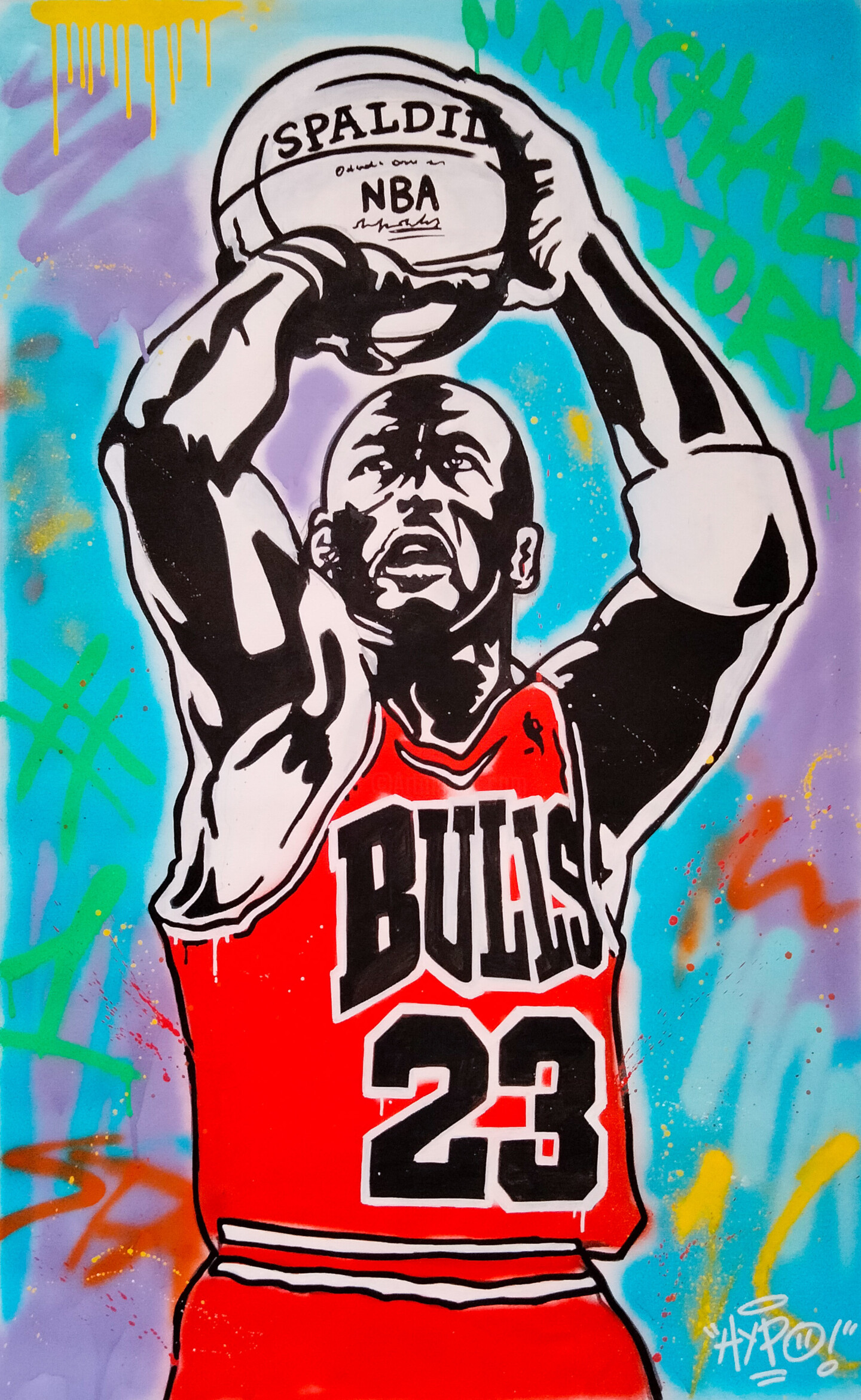 Michael Jordan, Peinture par Hipo - Alessio Hassan Alì | Artmajeur