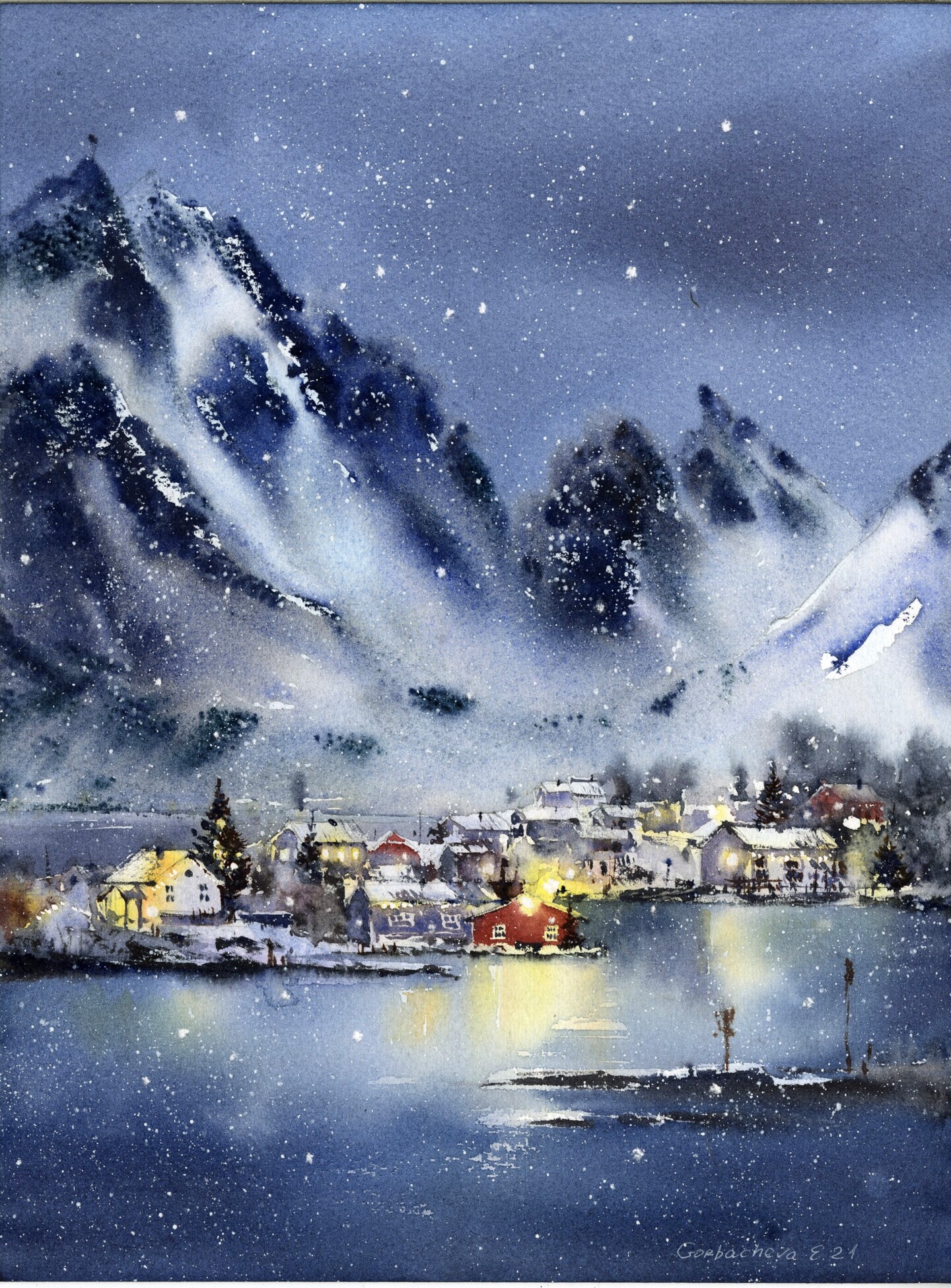 Lofoten Islands. Norway.#2, 미술작품 Eugenia Gorbacheva로 | Artmajeur