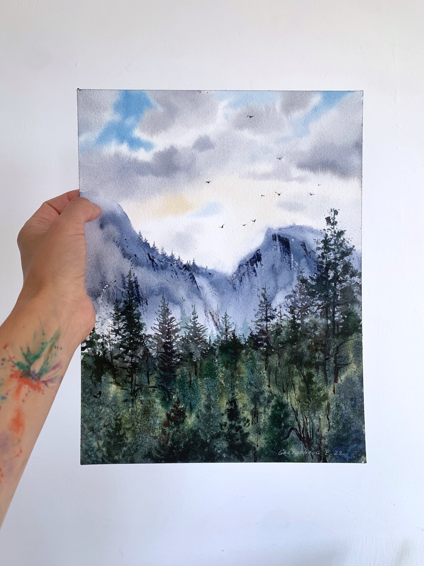 Forest And Mountains, Painting by Eugenia Gorbacheva | Artmajeur