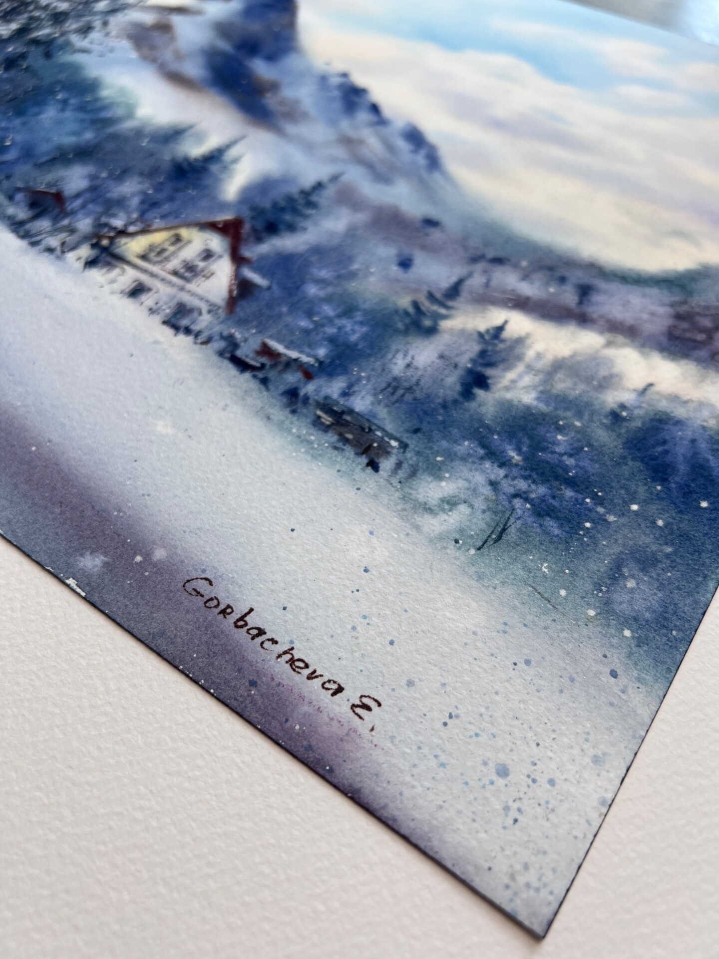 House In The Mountains #8, Картина - Eugenia Gorbacheva | Artmajeur