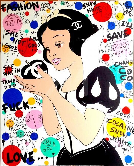 Coco Snow White / Artop Gallery St Trope, Painting by Johanne 8 | Artmajeur
