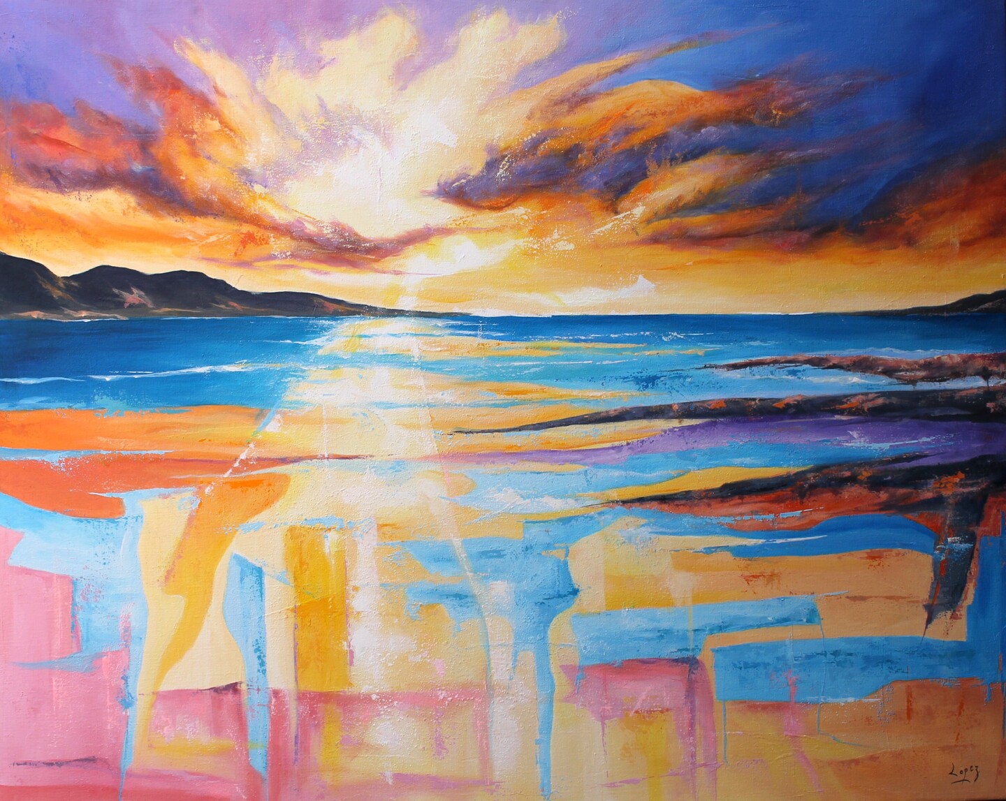 Ciel D'océan, Pintura por Jean-Luc Lopez | Artmajeur