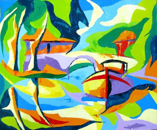 Canal Du Midi Au Somail, Peinture par Jean-Luc Lopez | Artmajeur