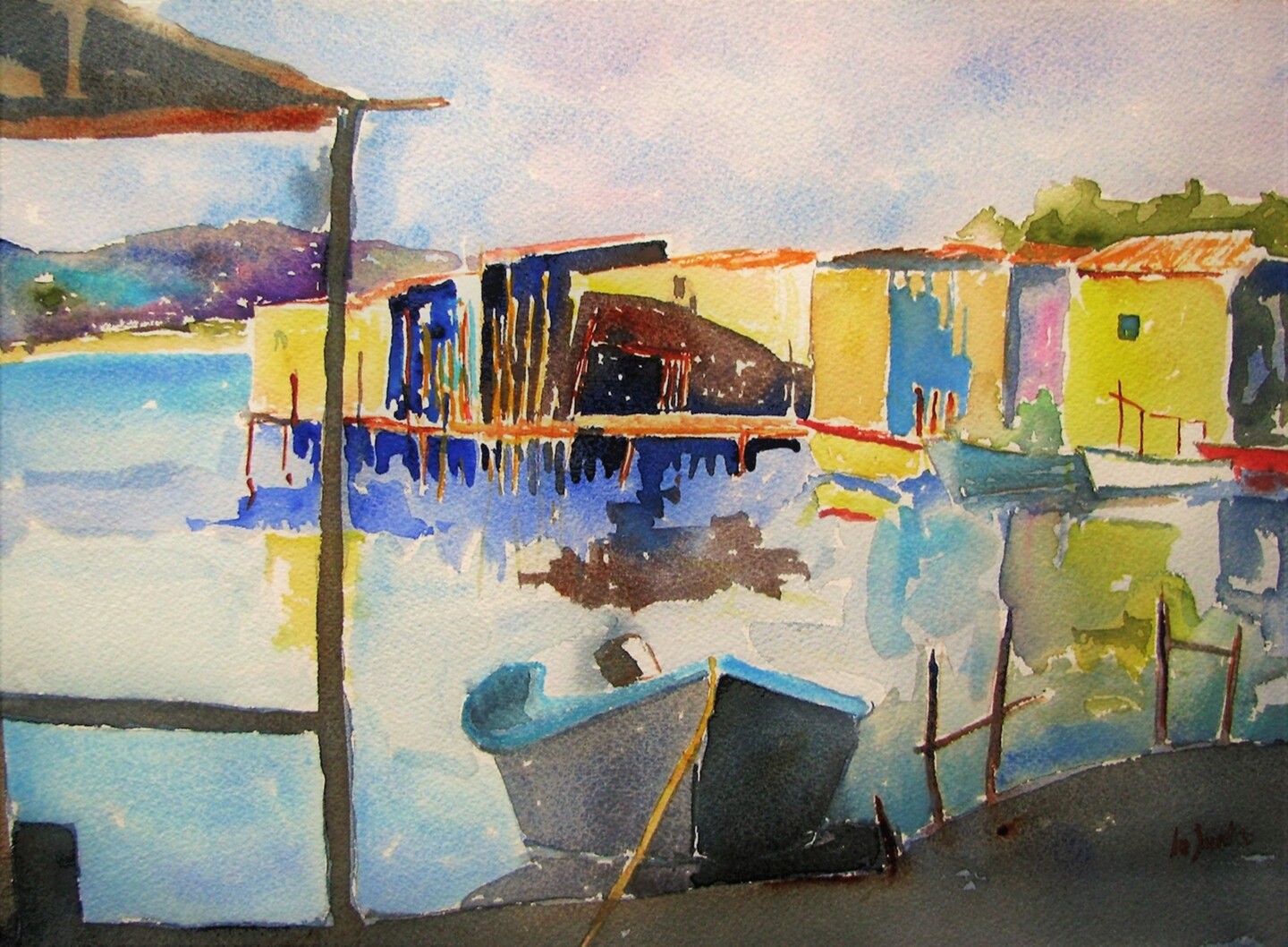 La Pointe Courte À Sète., Peinture par Jean-Noël Le Junter | Artmajeur