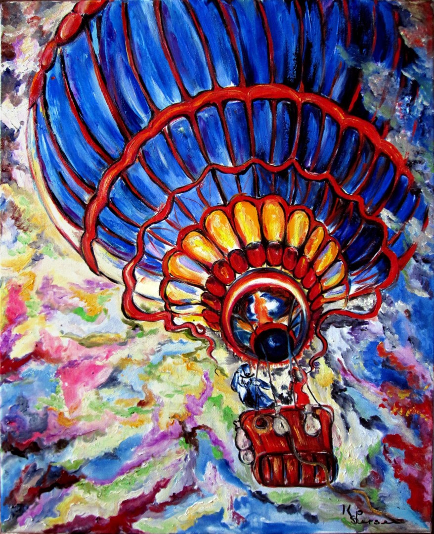 Voyage En Montgolfiere, Peinture par Kspersee | Artmajeur