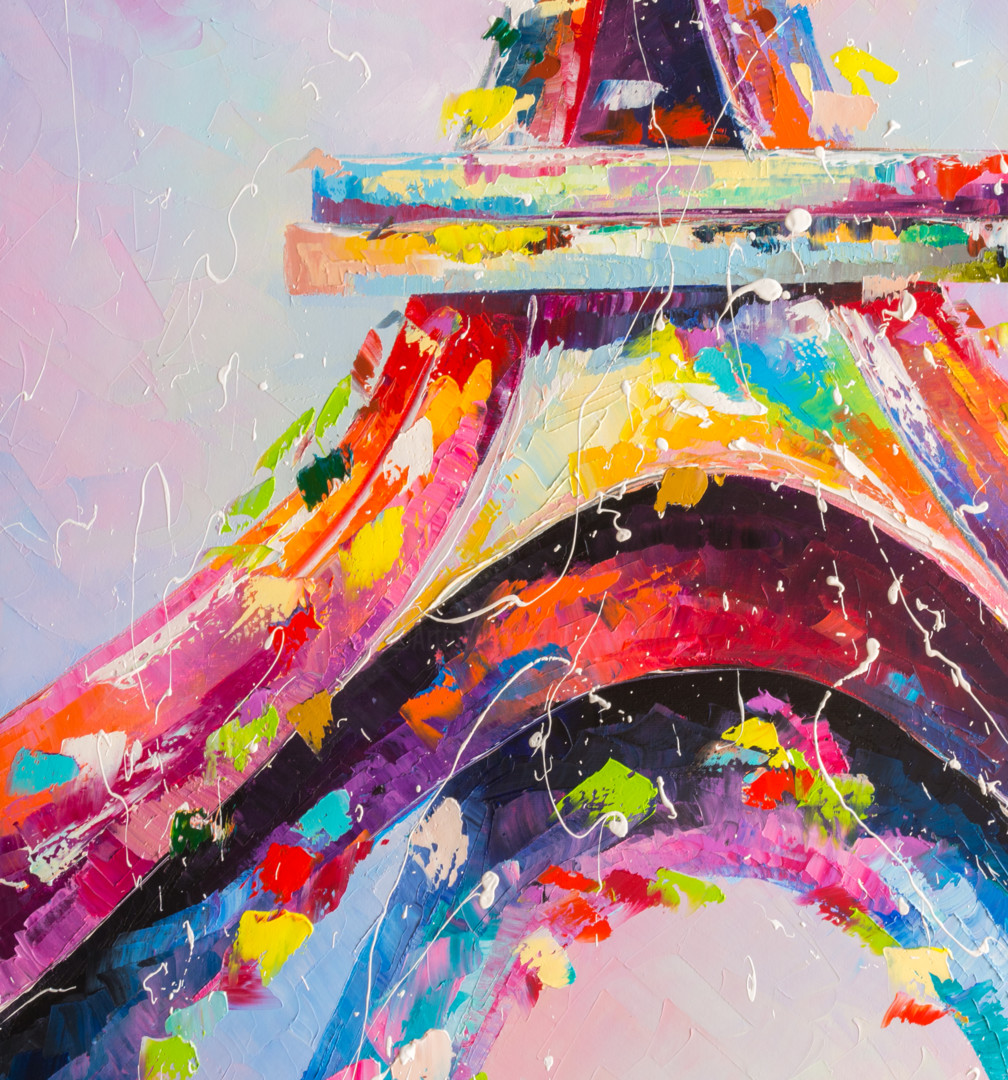Abstract Eiffel Tower Painting