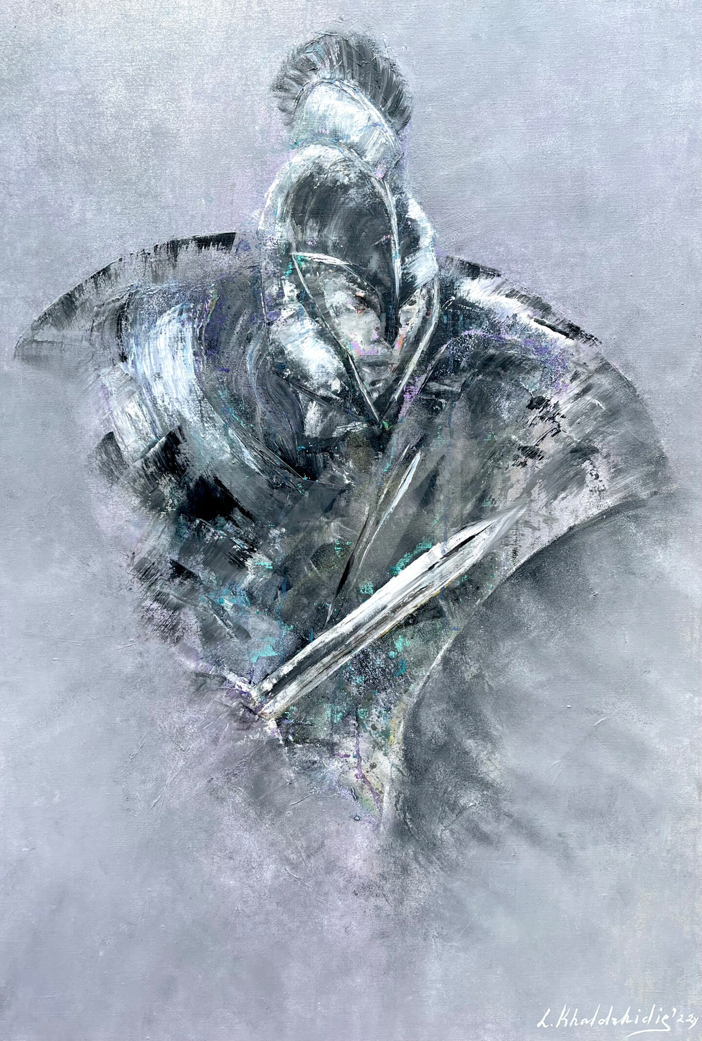 Achilles, Greek Mythology, Painting by Liza Khaldzhidis | Artmajeur