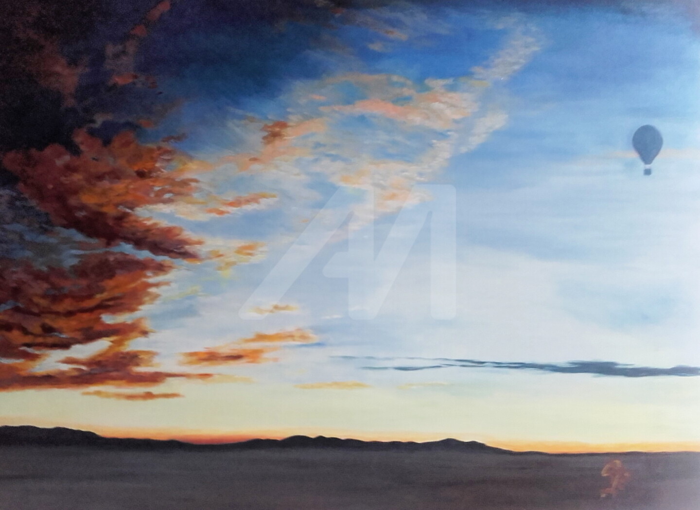 La Montgolfière, Peinture par Martine Bonnerave | Artmajeur