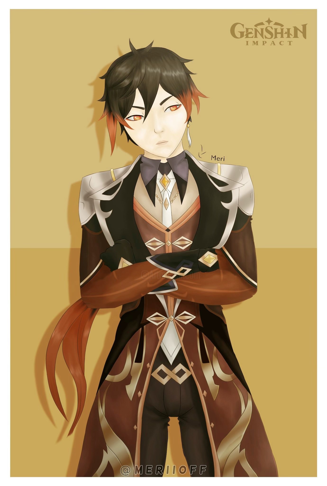 Zhongli (Genshin Impact), Digital Arts by Meri | Artmajeur