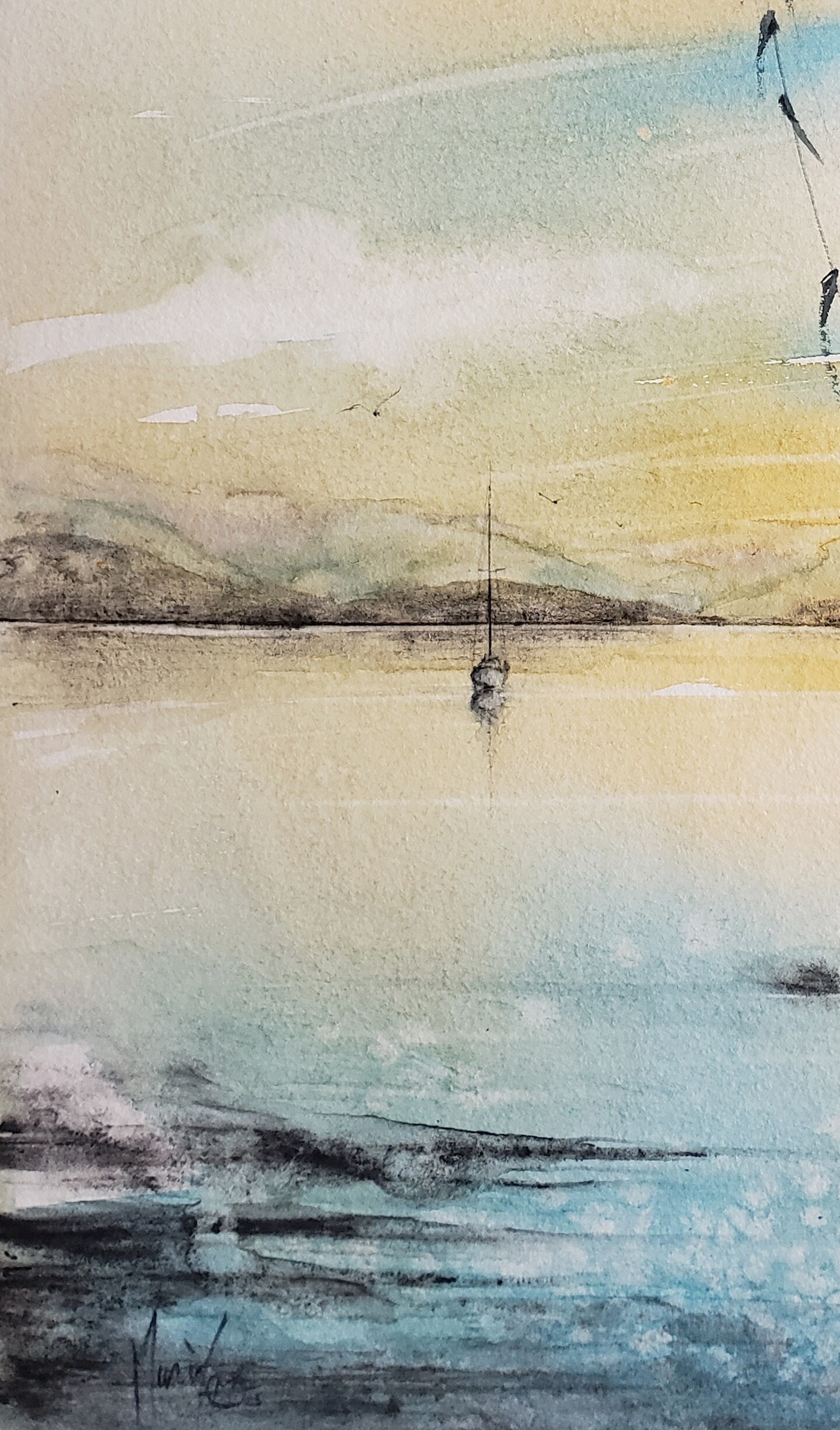 Marine Xi, Peinture par Muriel Mougeolle | Artmajeur