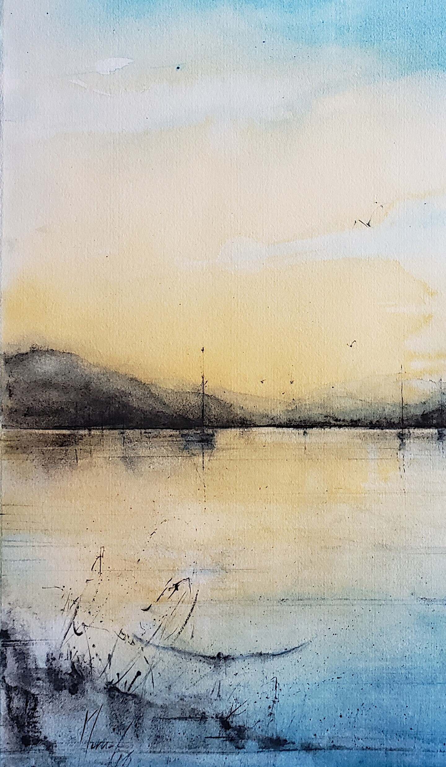 Marine X, Peinture par Muriel Mougeolle | Artmajeur