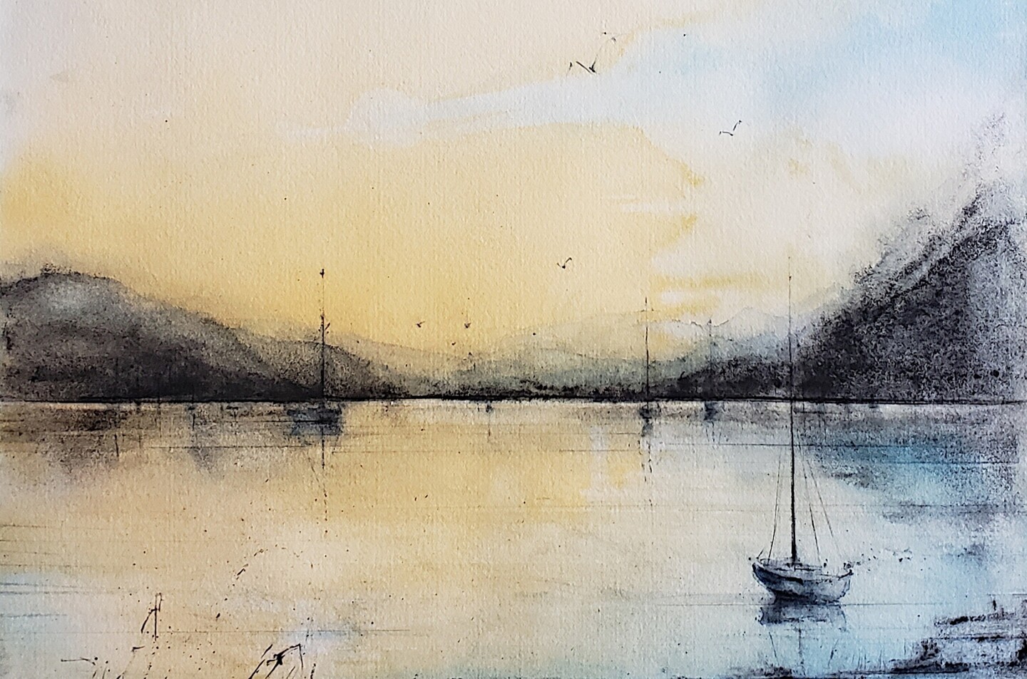 Marine X, Peinture par Muriel Mougeolle | Artmajeur