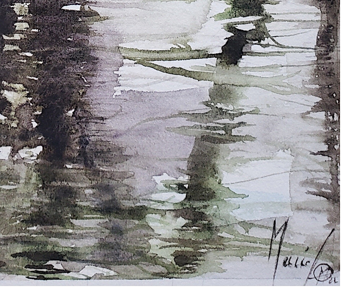 Au Bord Du Cousin, Peinture par Muriel Mougeolle | Artmajeur