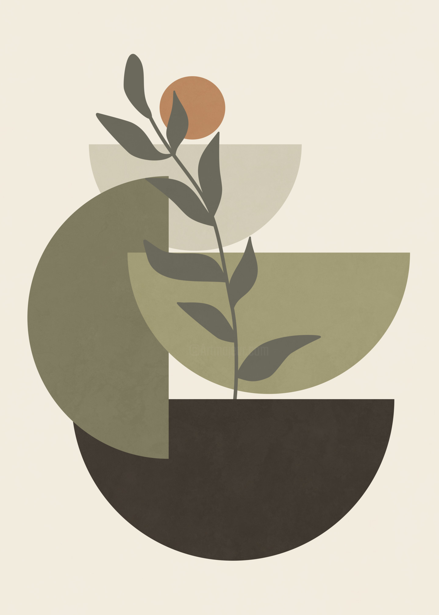 Organic And Geometric Shapes In Art