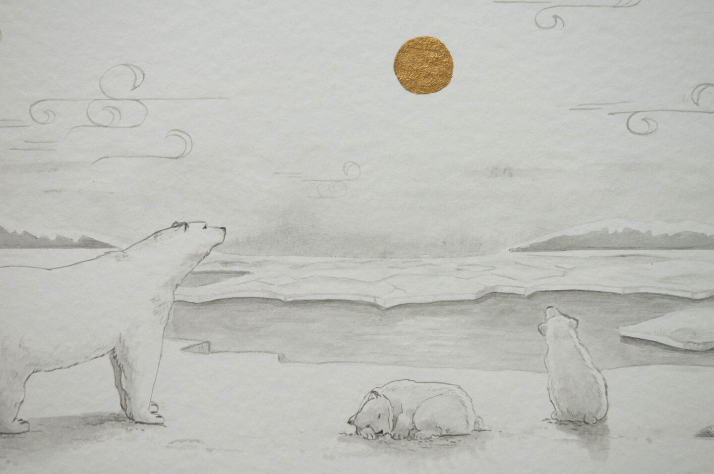 Ours Polaires, Peinture par Nathalie Nathalie Boyer | Artmajeur