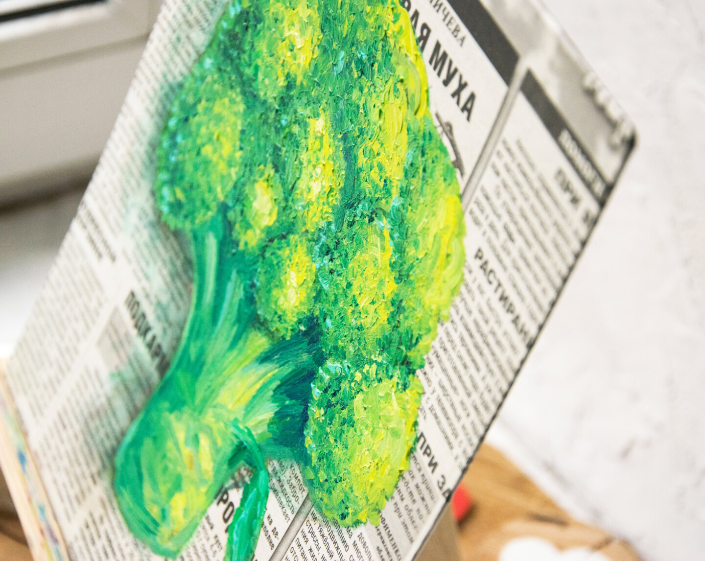 Vegetable Painting Broccoli Original New, Peinture par Oksana ...