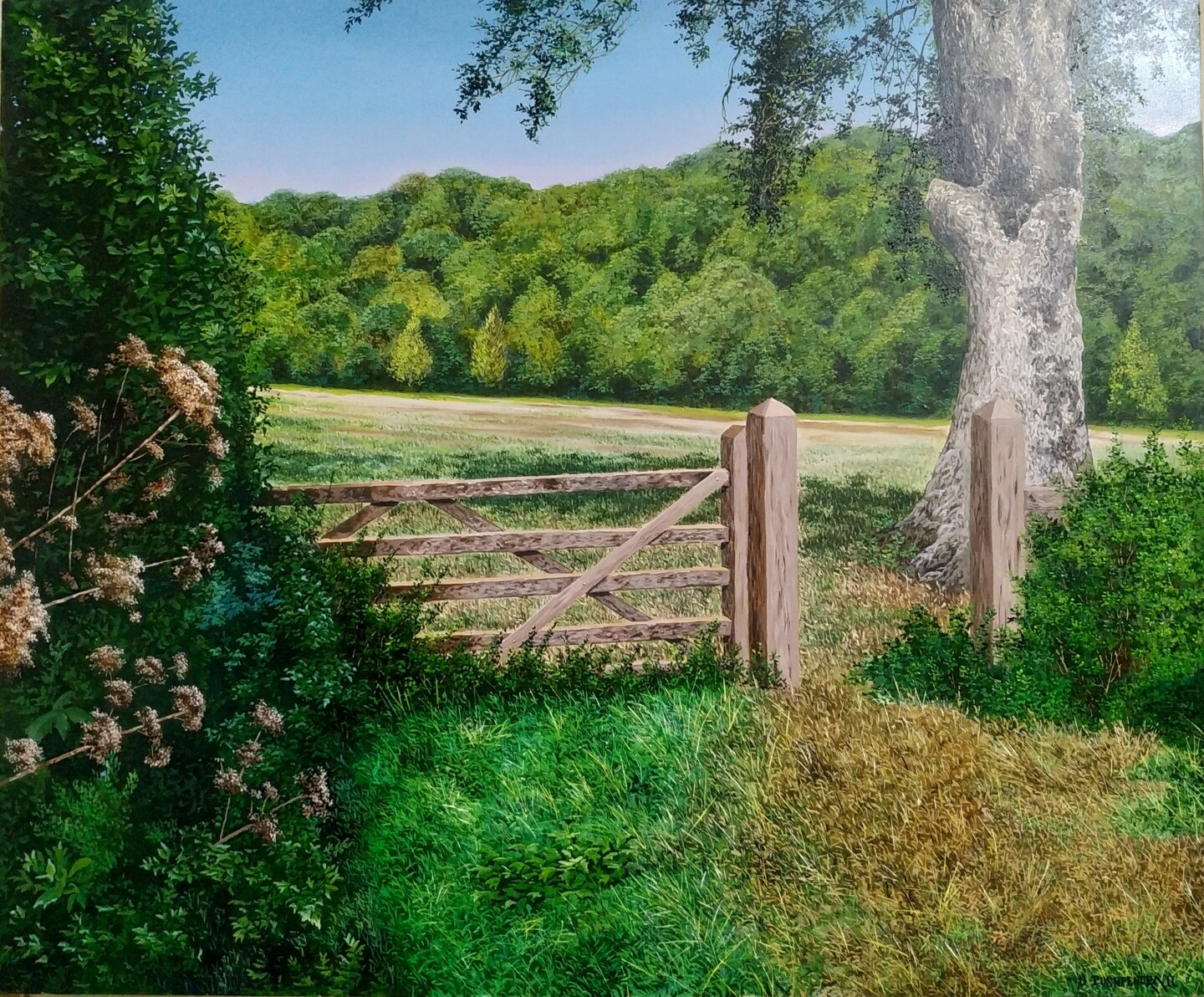 Boundary Wall, Peinture par Pushpendra Singh Mandloi | Artmajeur