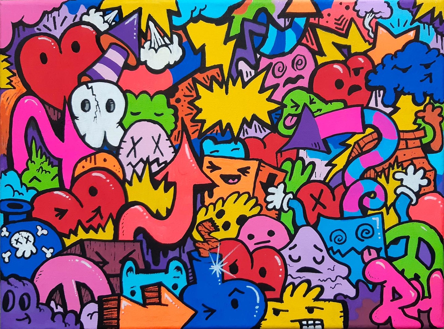 Doodle Pop, Painting by Ross Hendrick | Artmajeur