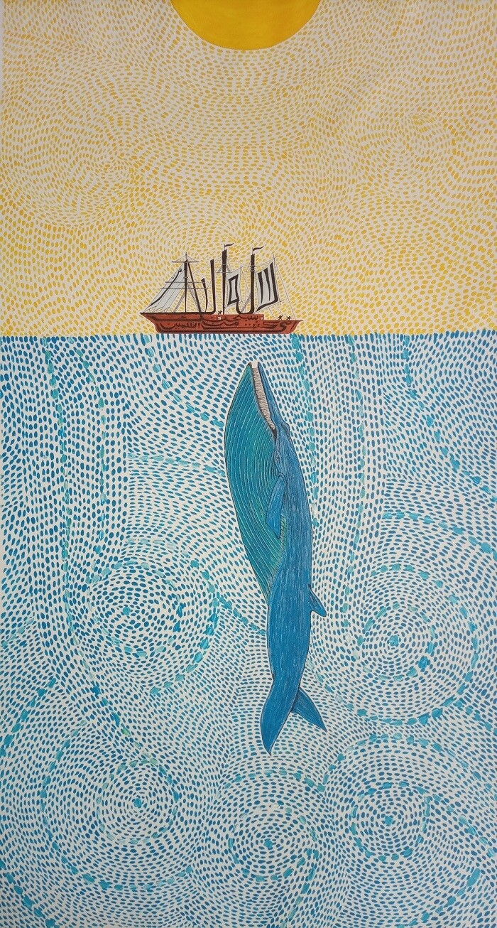 La Ilaha Illa Anta Subhanaka Ayat Callig, 绘画 由Sajid Hussain | Artmajeur