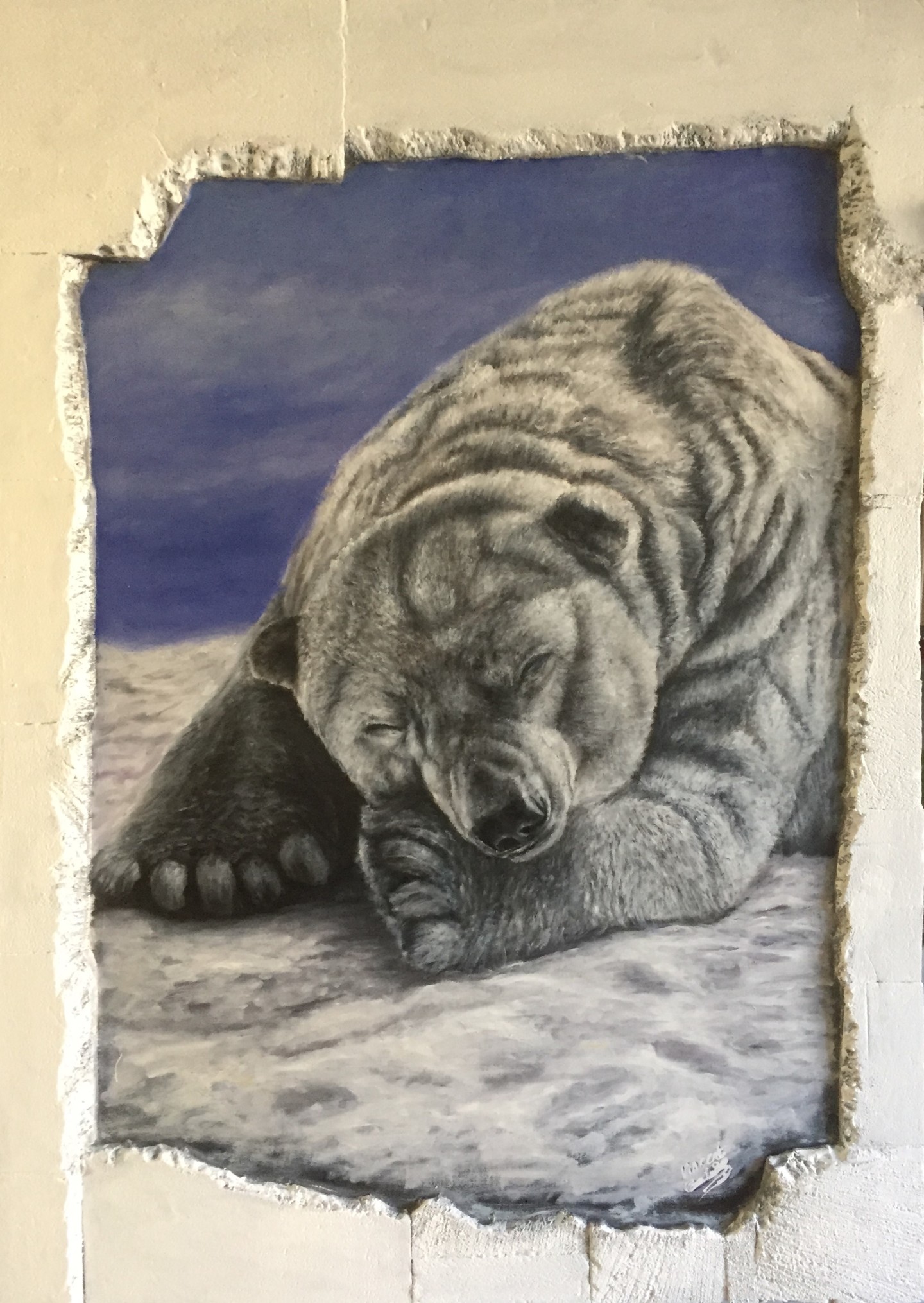 L'ours Polaire, Peinture par Vincent Contreras | Artmajeur