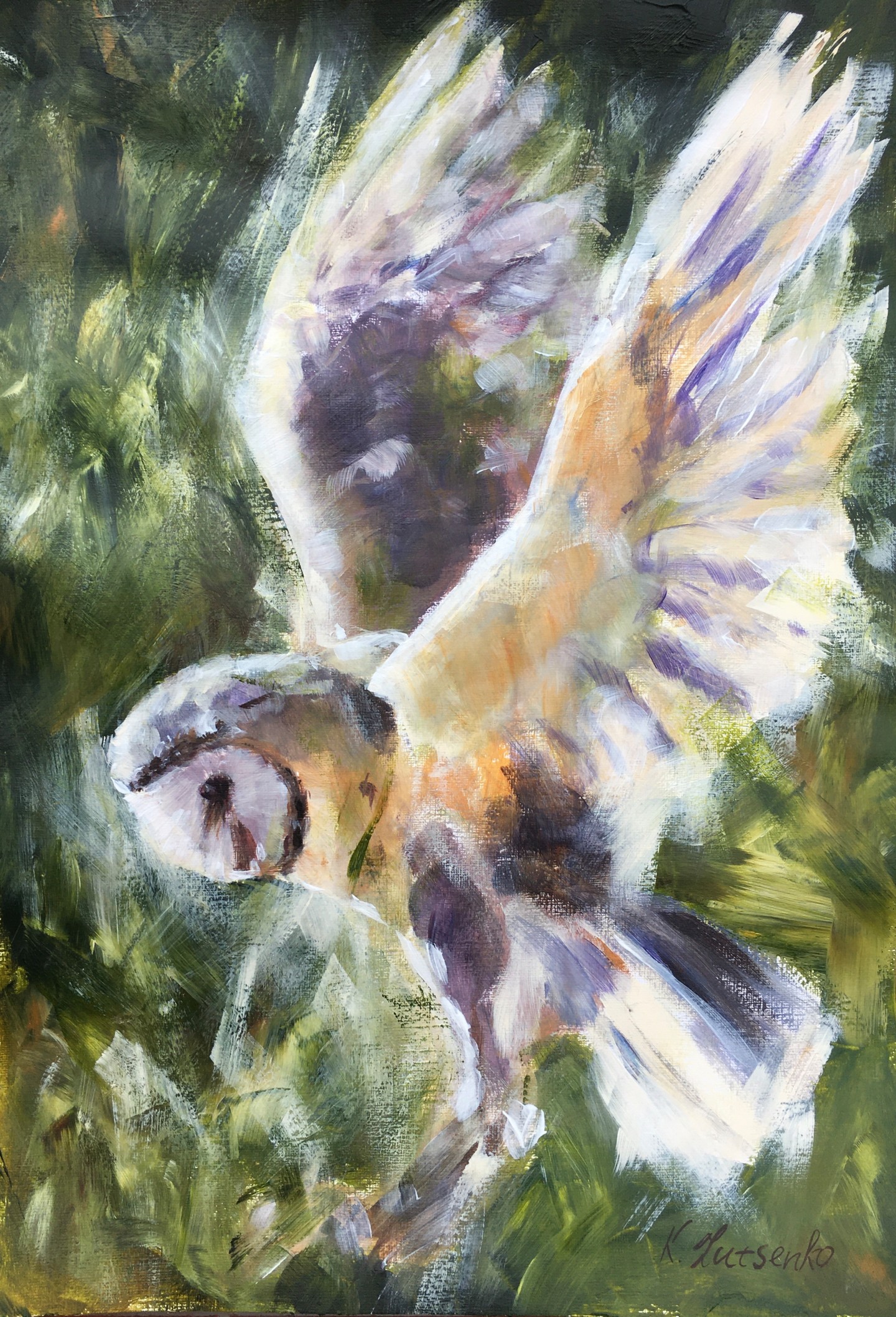 Flight Control - Impressionism Acrylic O, Painting by Ksenia Lutsenko ...