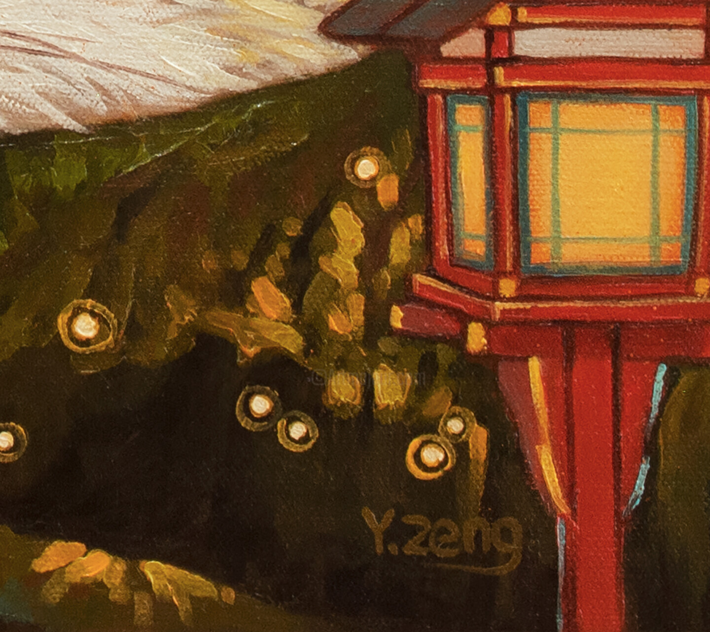 White Fox Shrine, Pittura da Yue Zeng | Artmajeur