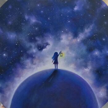 Whale And Boat Under The Moonlight, Painting by Nadezhda Opekunova (Lillas Art) | Artmajeur