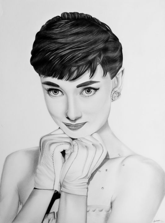 Audrey Hepburn Pencil Drawing