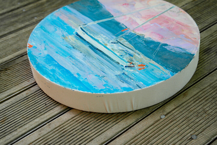 Looking Through Illuminator - Round Sea , Painting by Dina Aseeva | Artmajeur