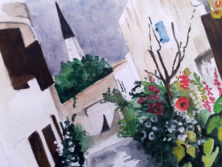 Ruelle À L'ile De Ré, Peinture par Florence Mignot | Artmajeur