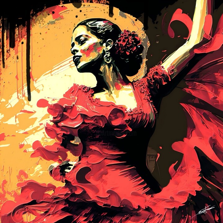 Flamenco V2, Digital Arts by Frédéric Font (Chroma) | Artmajeur
