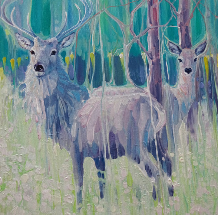 Monarchs Of Spring - A Large Oil Paintin, Pintura por Gill Bustamante | Artmajeur