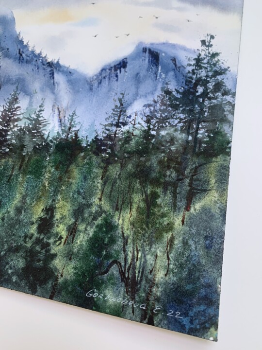 Forest And Mountains, Painting by Eugenia Gorbacheva | Artmajeur