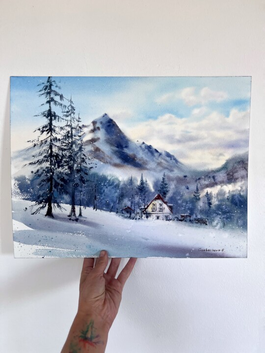 House In The Mountains #8, Картина - Eugenia Gorbacheva | Artmajeur