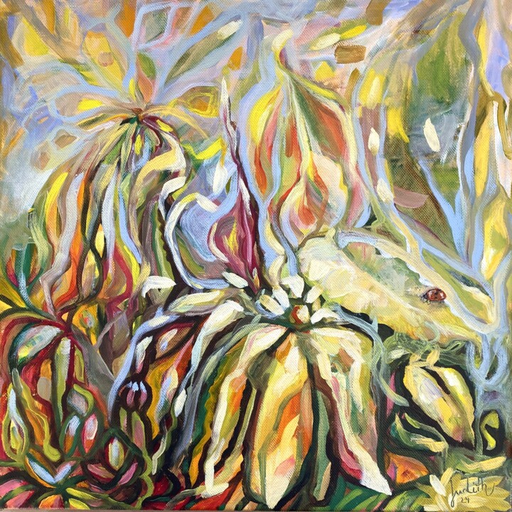 Zen Flowers 1, Malerei von Judith Riemer | Artmajeur